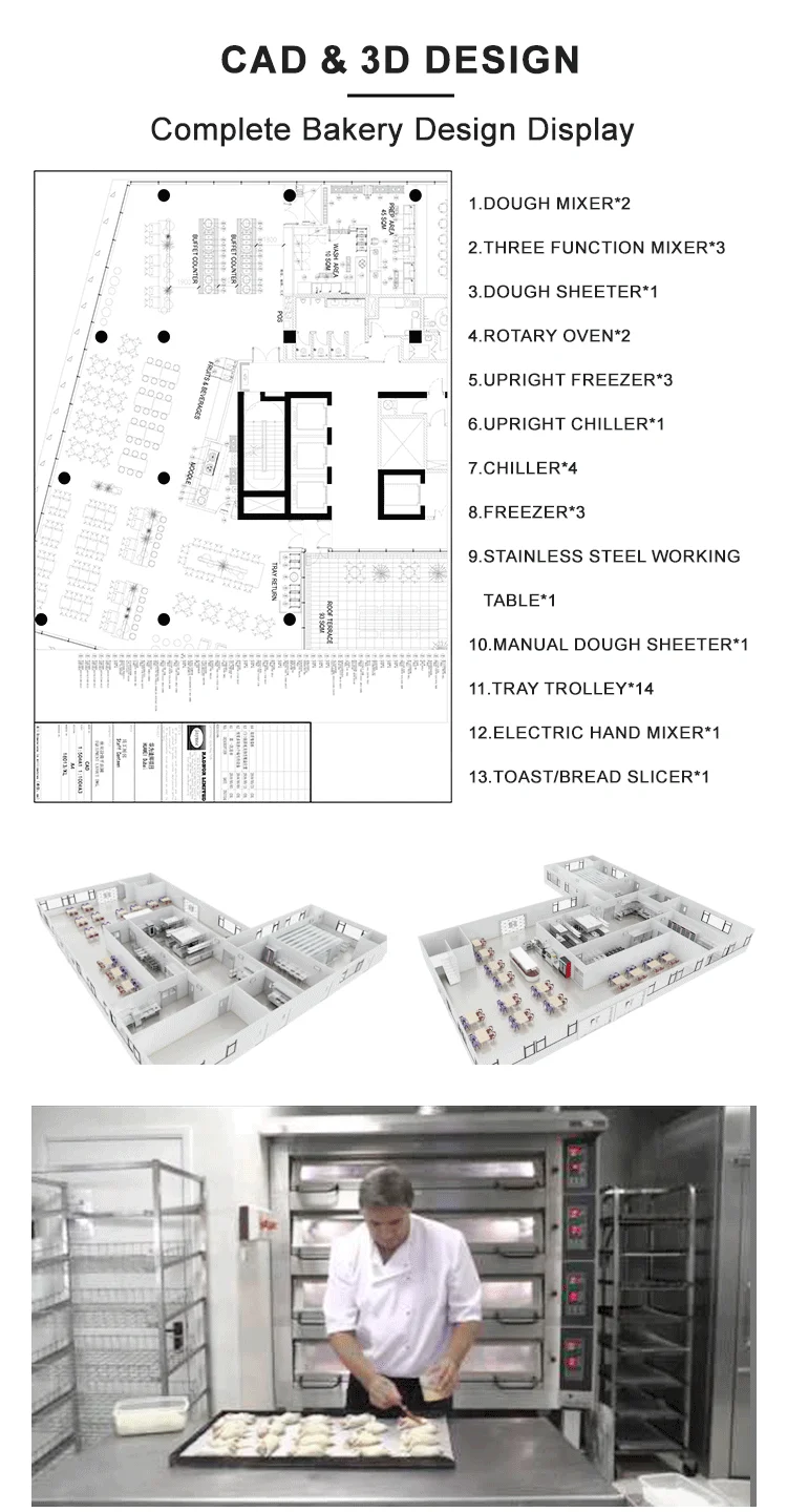 Commercial Kitchen Cooking Bakery Equipment for Sale