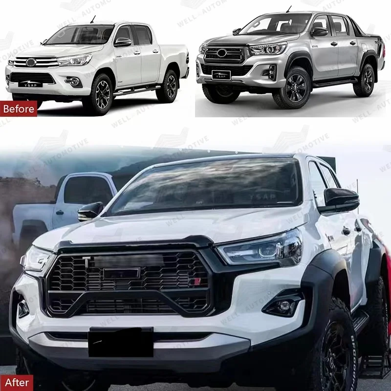 New Style Off-road Parts Front Car Bumpers Abs Grille Black Body Kits ...