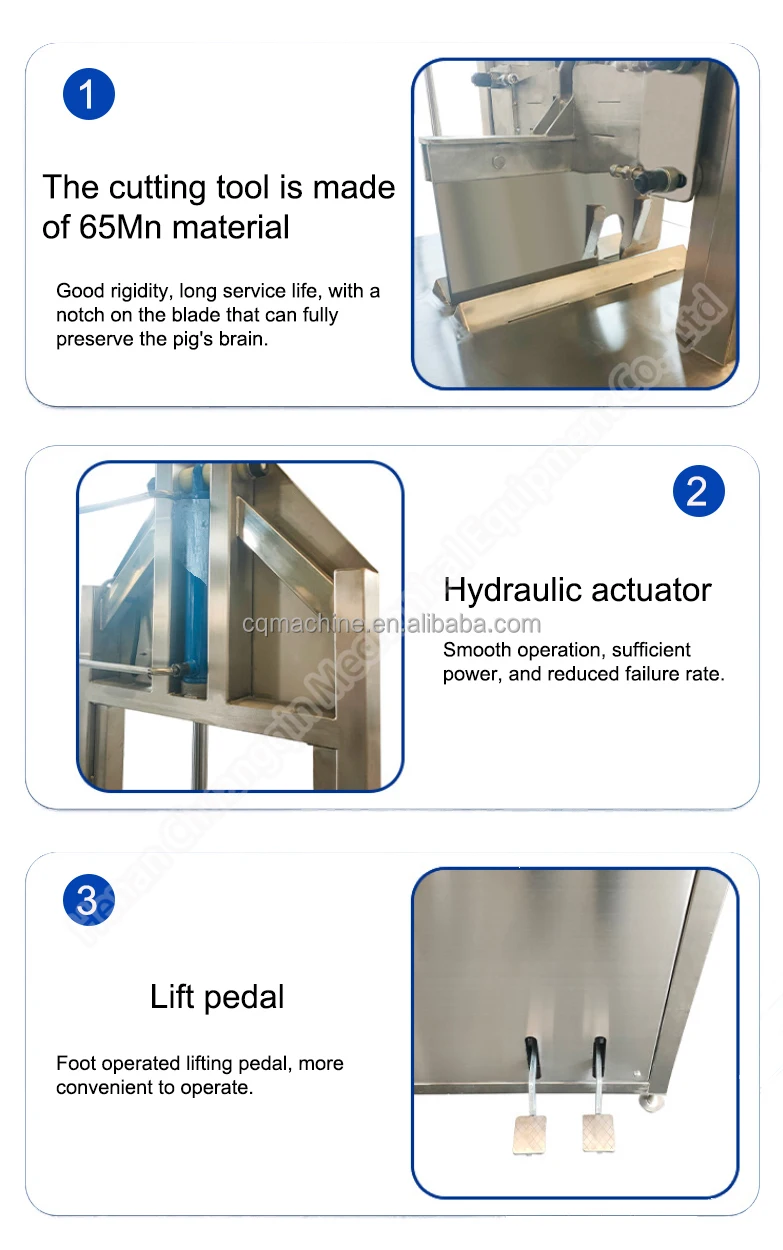 Cow Head Splitter Cutter 40 Heads Per Hour Pig Head Splitting Pig Head ...