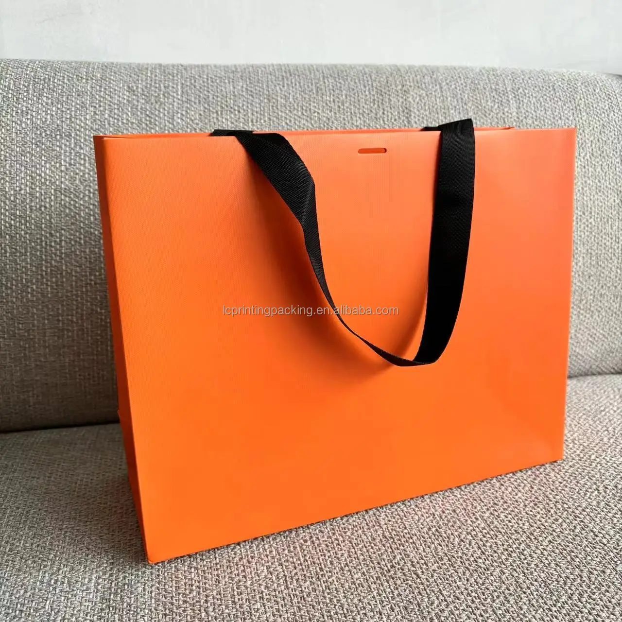 Custom Gold Foil Logo Luxury Texture Paper Gift Shopping Bag Double ...