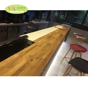 Modern Solid Oak Bar Table Rustic Bar Hight Counter Oak Wooden Long ...
