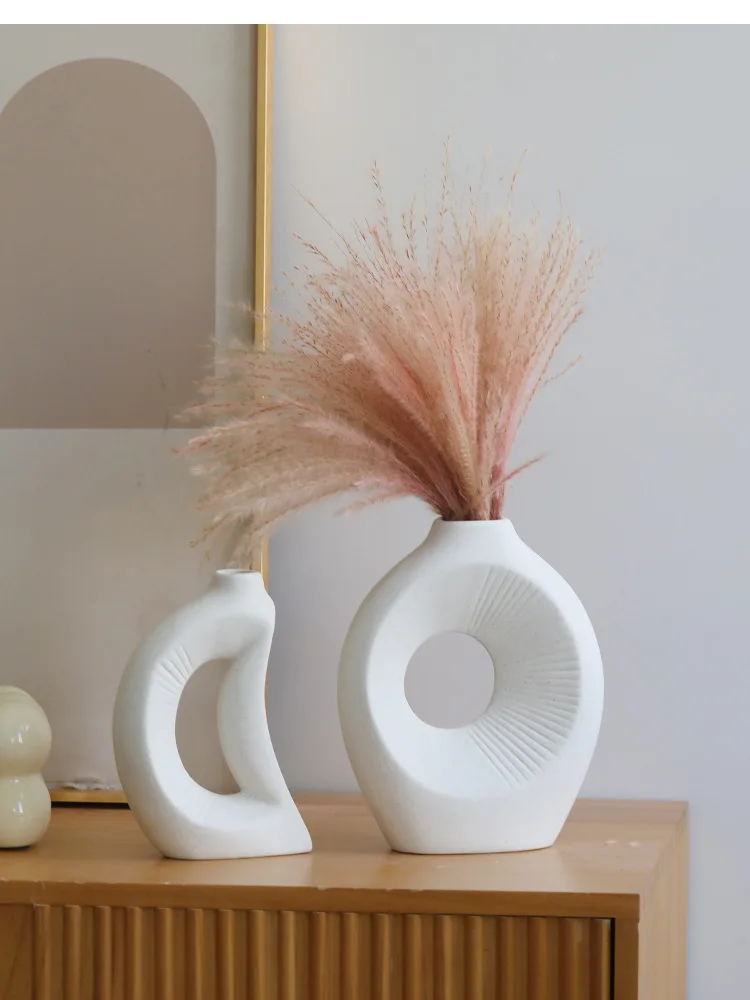 Jarrón de cerámica Combinación de sol y luna Arreglo de entrada Hotel ...