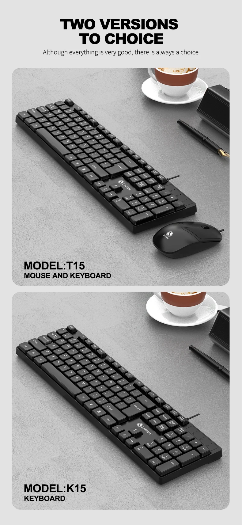 Factory Wholesale Best Cheap Business Wired Usb Keyboard & Mouse 104 ...