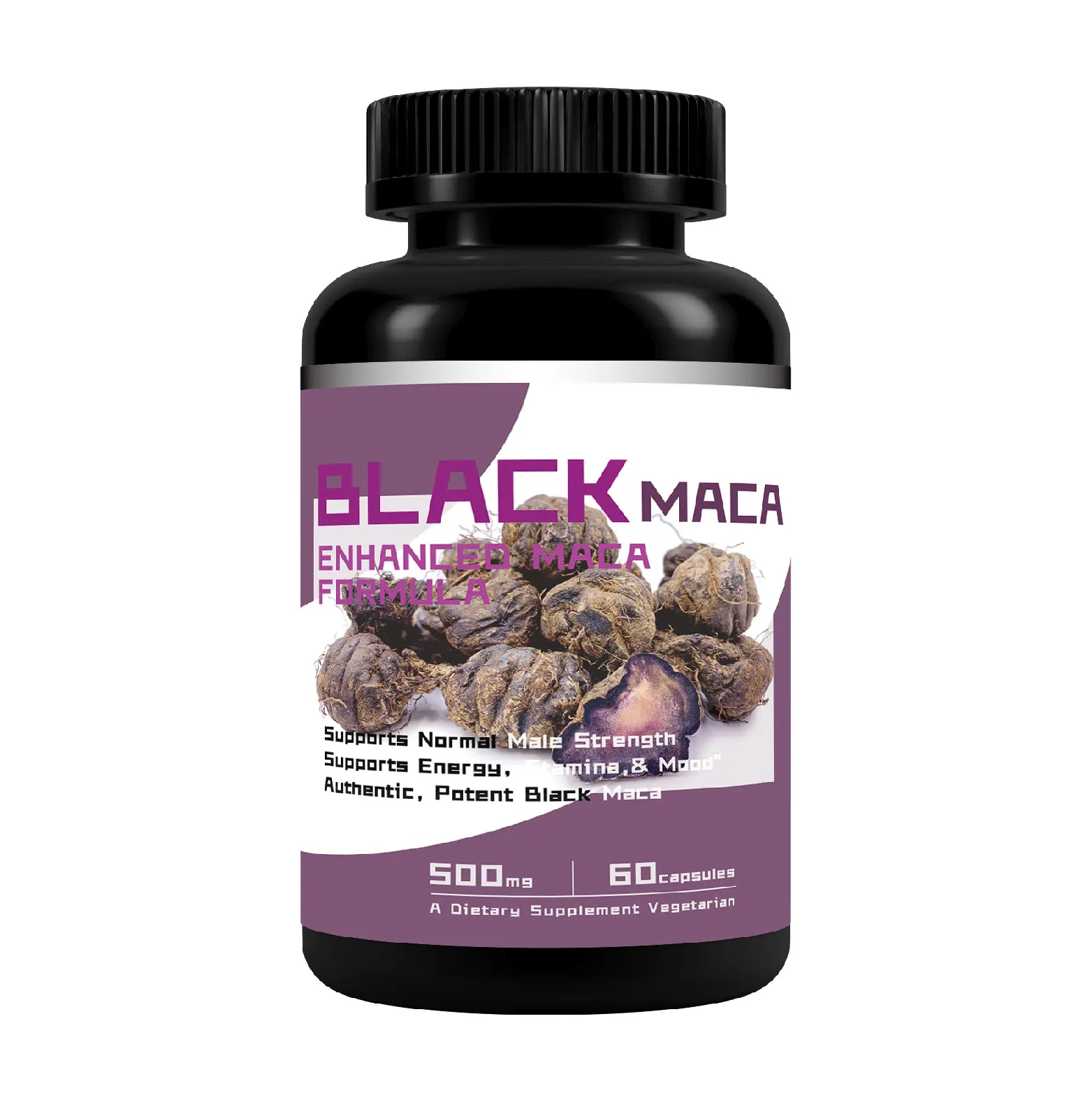 HUAQING OEM Custom organic black maca root capsules for Man & Women ...