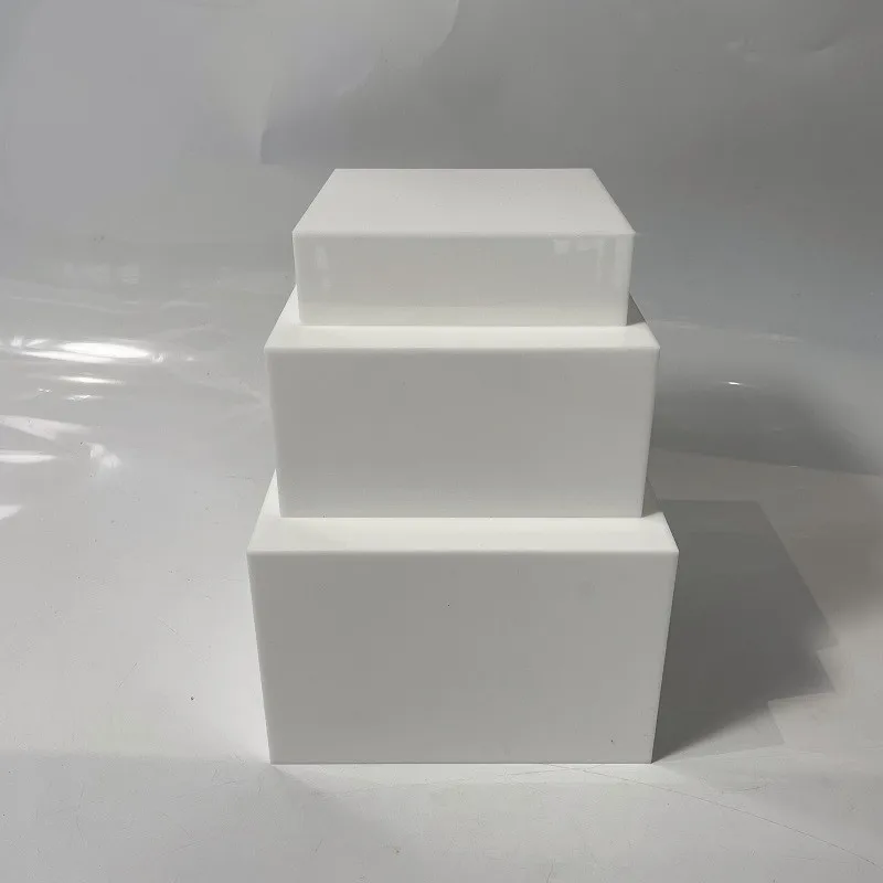 Acrylic Riser Cube Display Set Square Food Dessert Display Stand White ...