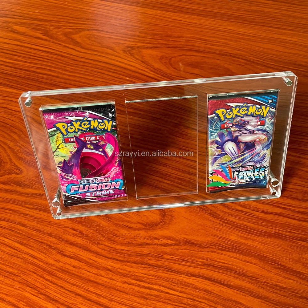 RAY YI Portable Perspex Pokemon Booster Pack Frame Durable Acrylic ...