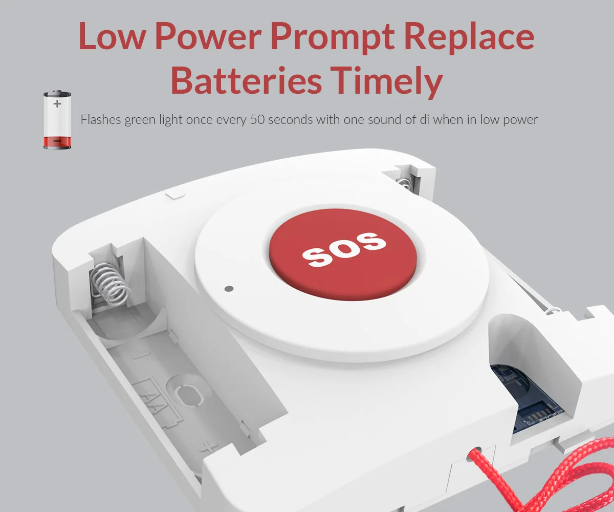 Smart Life Wifi Emergency Panic Button,Portable Personal Life Alert ...