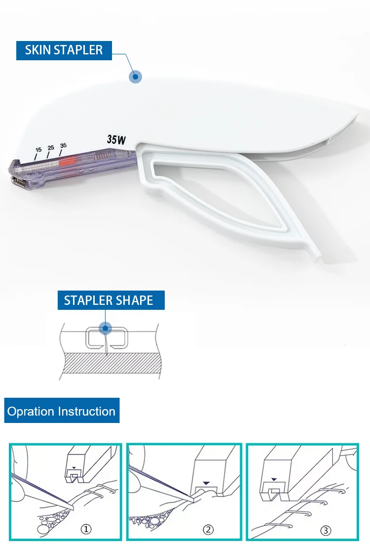 Updated Design Sterile Surgical Staple Device Disposable Skin Stapler ...