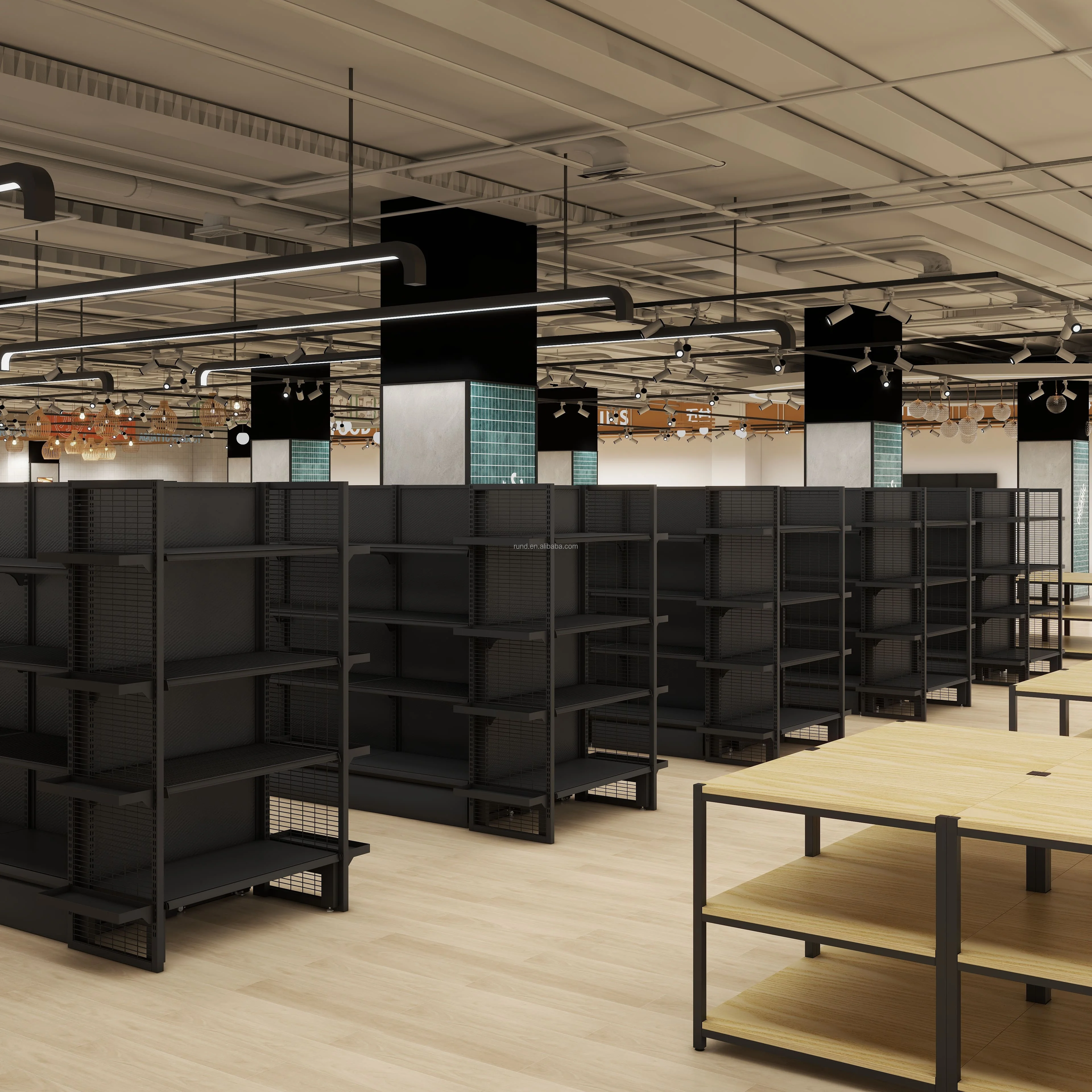 Grocery Shelves Supermarket Shelving Product Shelves,Mesh Shelves ...