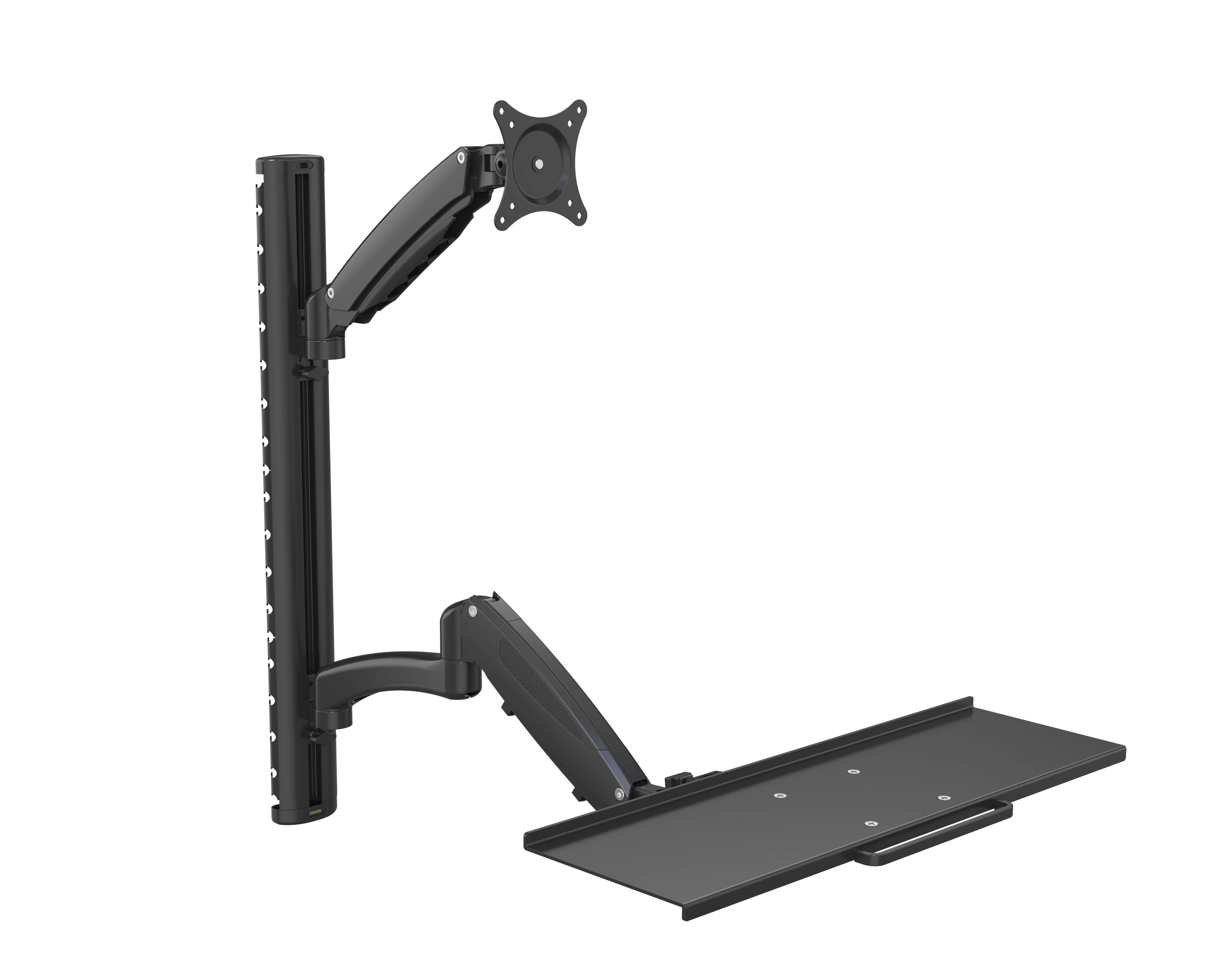 V-mounts Sit-to-Stand Wall Mount - Adjustable Computer Station