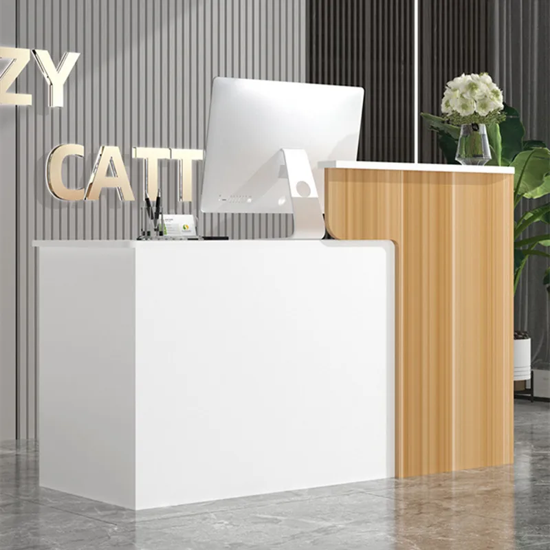 Customizable Logo Reception Desk Company Counter Front Desk Clothing ...