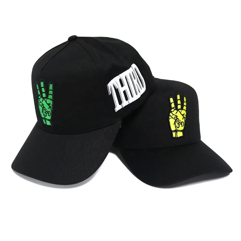 Personalized Finger Baseball Hat Custom A Frame Hat Baseball Cap 5 ...