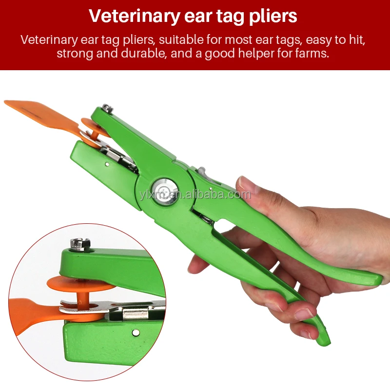 Cattle Sheep Pig Ear Tagger Veterinary Instrument Alloy Ear Tag Applicator Metal Plier For ...