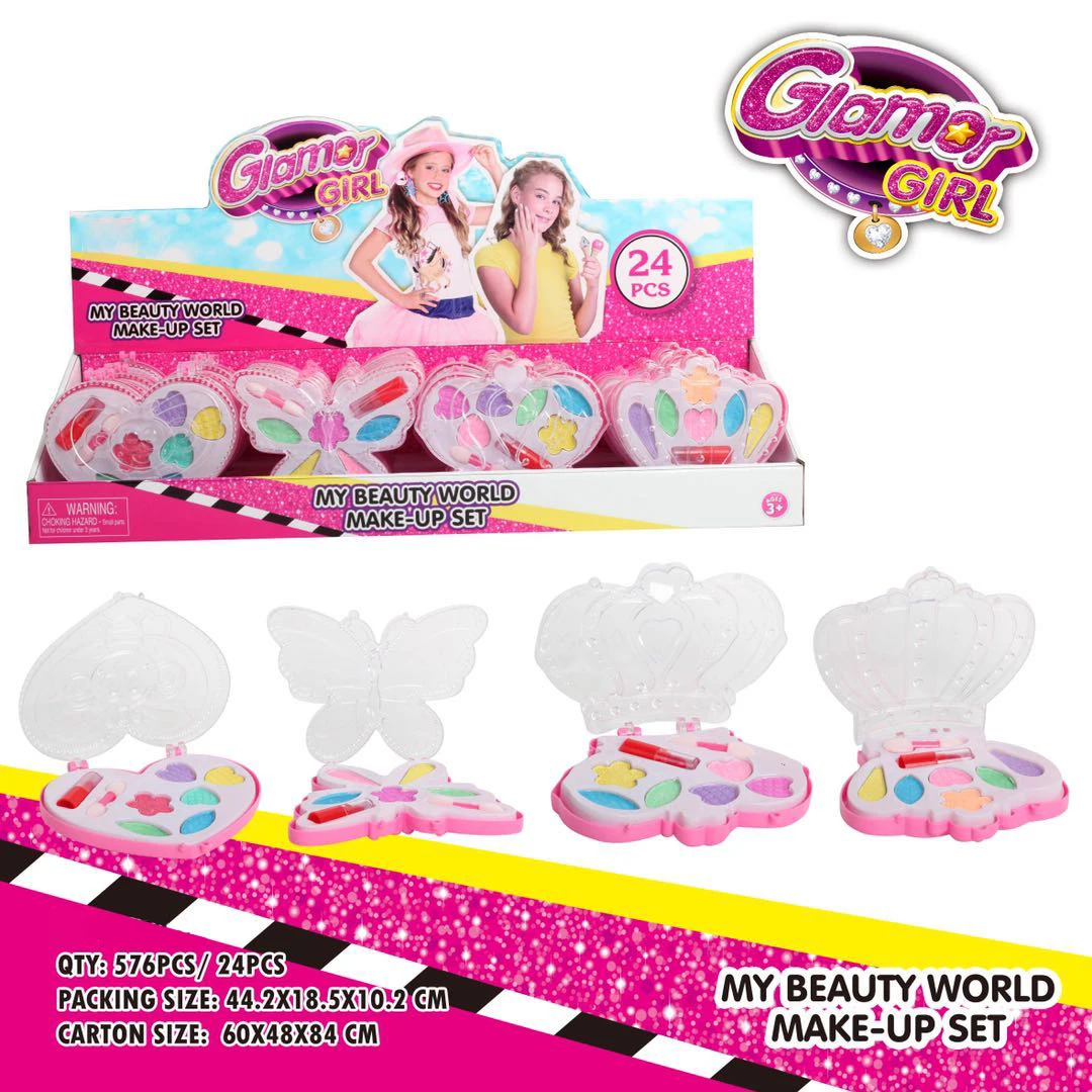 4 Types Assorted Pink Cute Cosmetics Dressing Up Toy Kids Children's ...