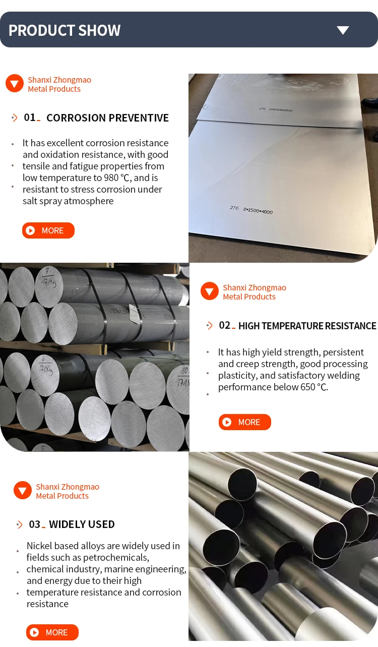 Gh4169 Gh3030 Gh2132 Gh3128 Gh4145 Gh5188 Gh3536 1cr11ni2w2mov High Temperature Nickel Alloys ...