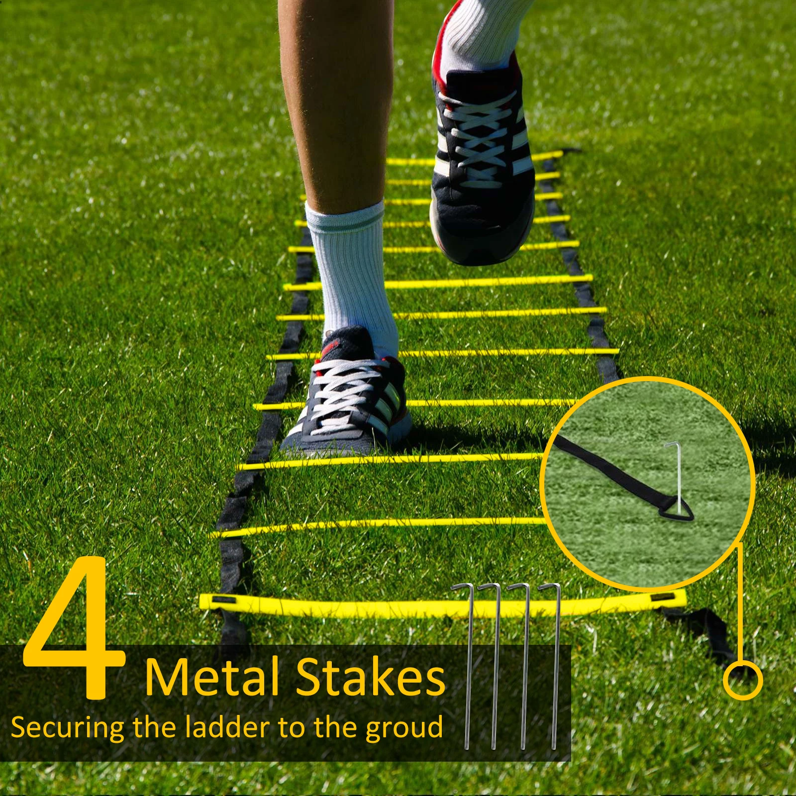 Dibikou Agility Ladder Speed Training Ladder,6M 12 Rung Speed Ladder ...