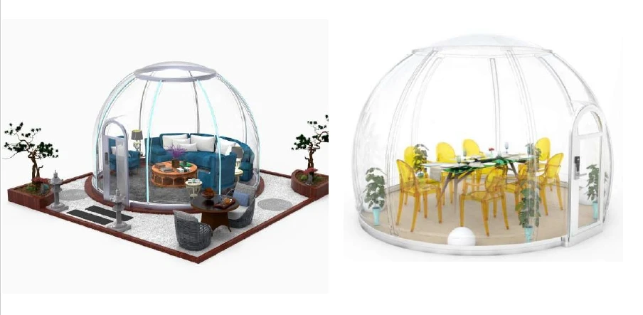 PC Domes Transparent Glamping Geodesic Dome House for Sale