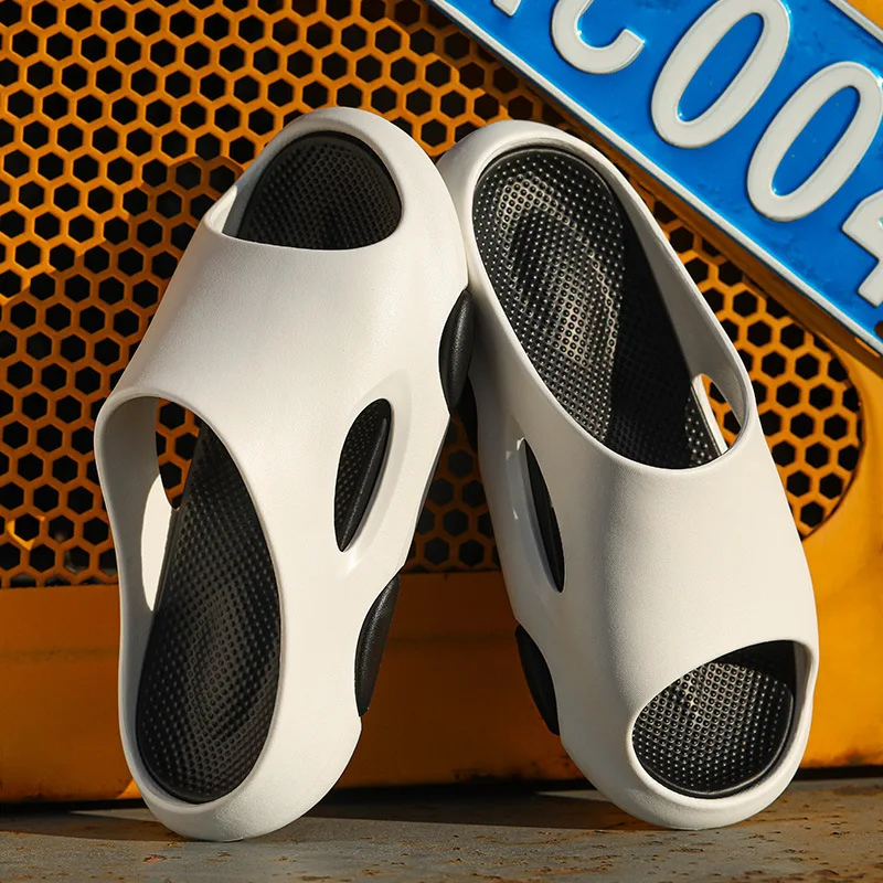 Summer Non-deodorant Men's Slippers Hard-wearing Outdoor Sports Slides New Internet Celebrity ...