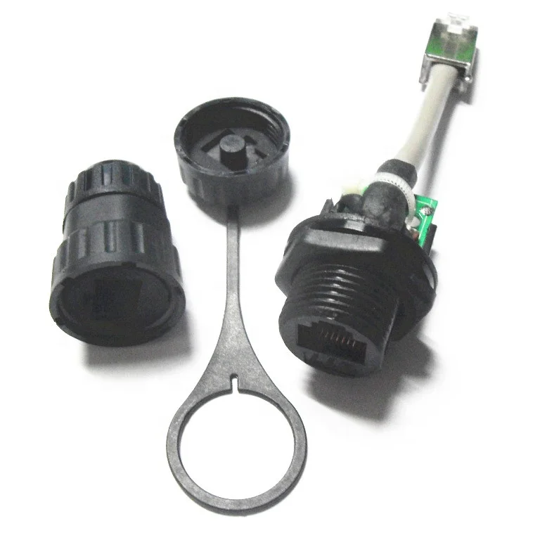 LLT panel mount rj45 connectors and protection caps for standard rj45 ...