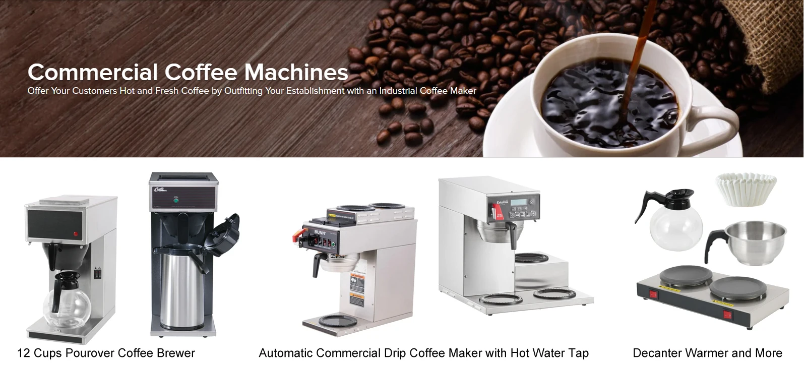 Commercial Filter Coffee Machine with Vacuum Pot Bunn Coffee Maker