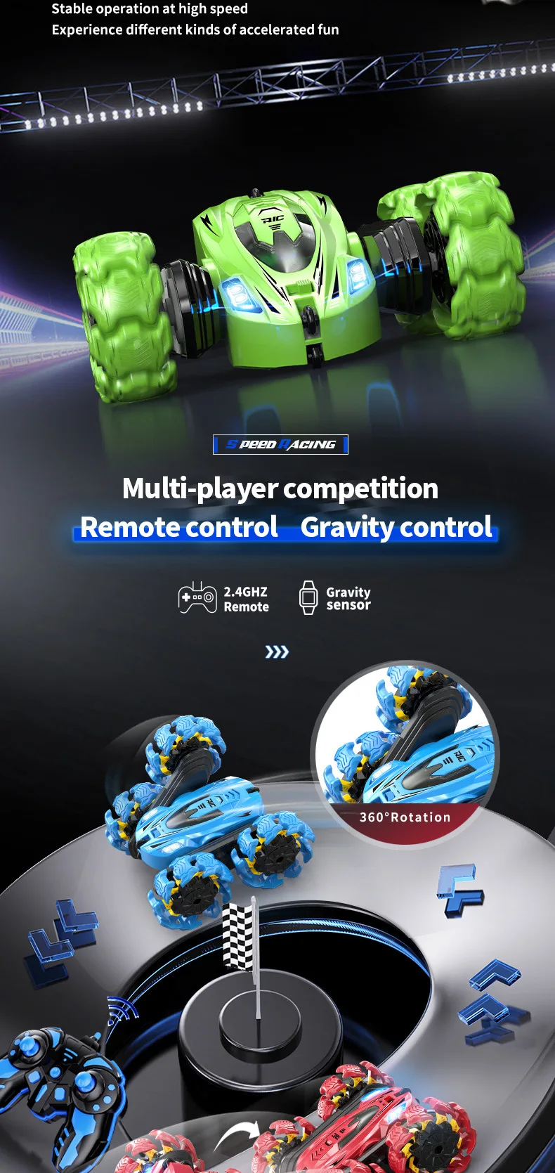 Aijh Gesture Sensing RC Stunt Car - Fun & Excitement