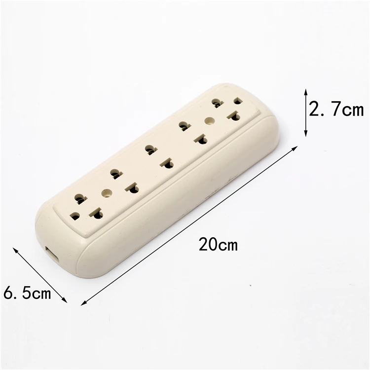 5 Gang Switched Universal Extension Socket Power Strip Electrical ...