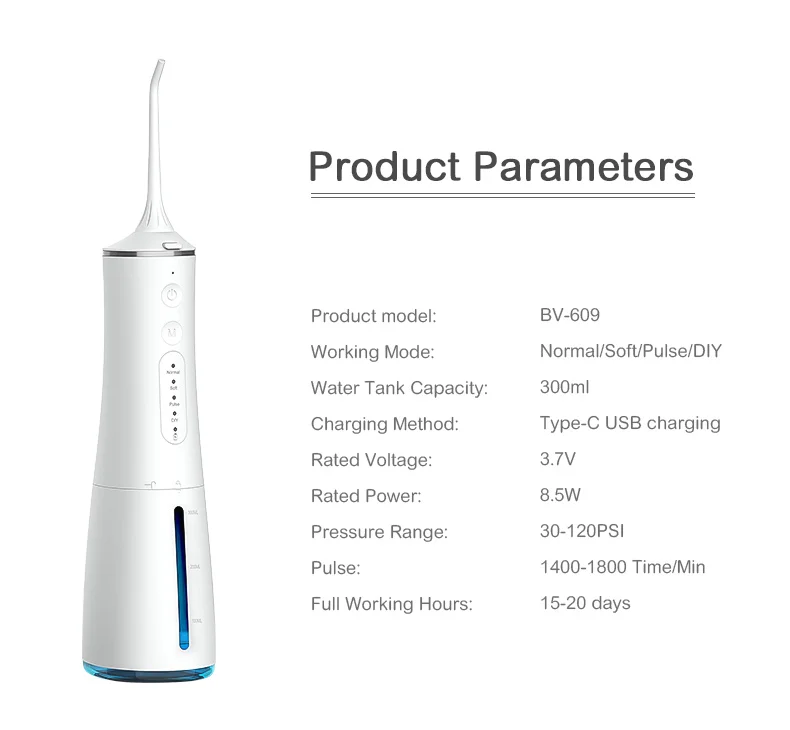 Waterpick Portable Cordless Oral Irrigator Teeth Cleaning Water Flosser ...