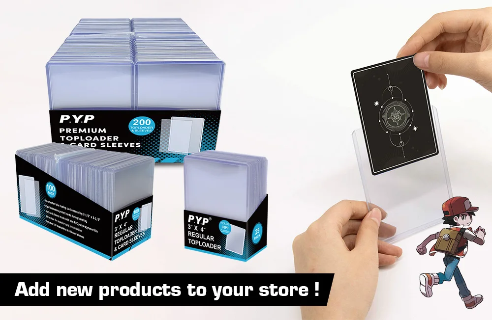 3X4 Toploader Card Holder - 35PT Standard Size Top Loaders PET Material ...