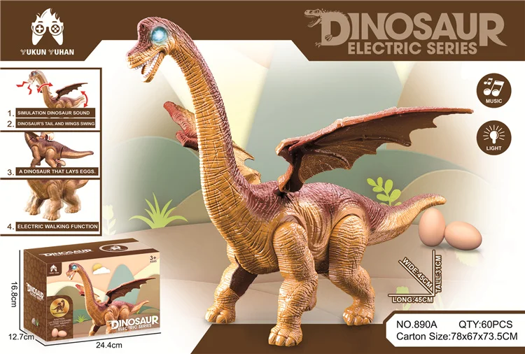 New Style Kids Boys Plastic Three Headed Dragon Dinosaur Toy with ...