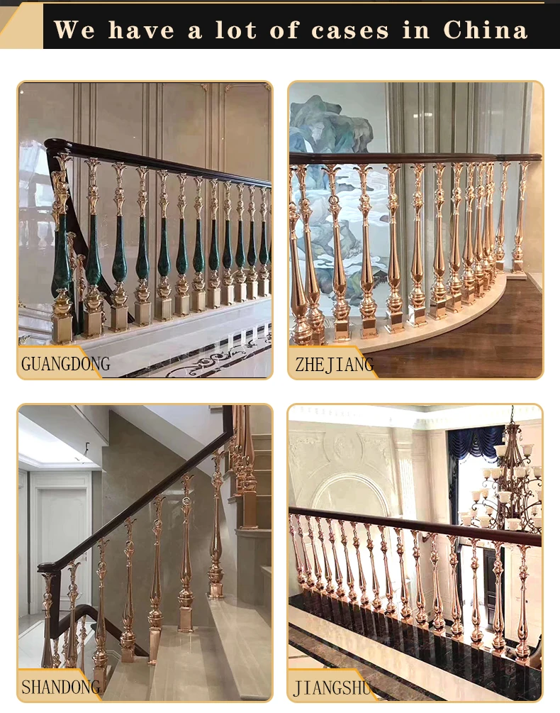 Luxury Villa Hotel Clubhouse Staircase Handrail Malachite European ...
