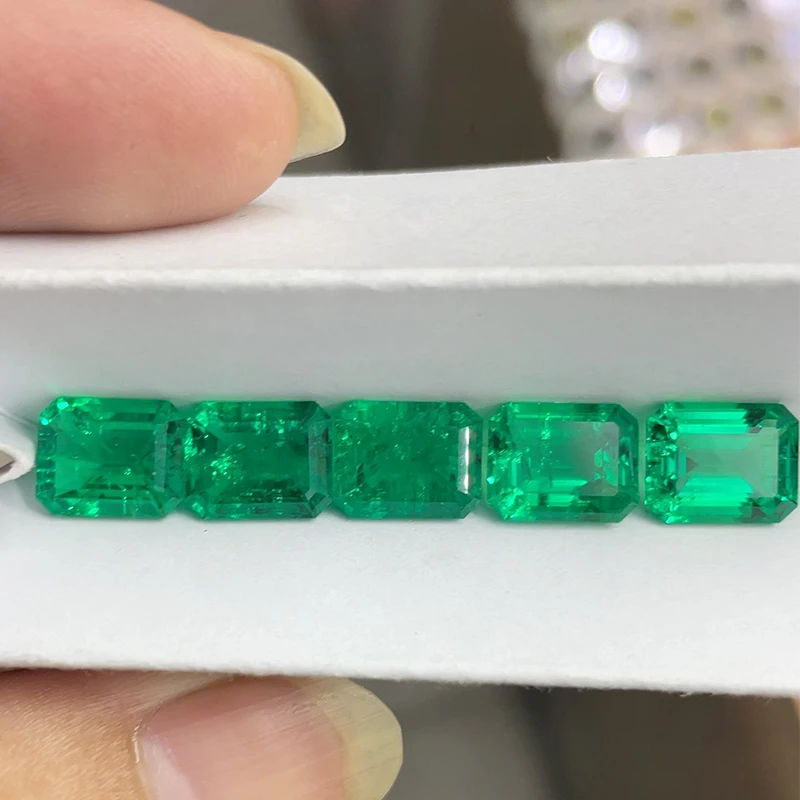 Wholesale Emerald Cut Hydrothermal Synthetic Emerald