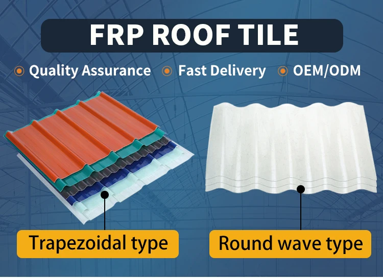 Long Service Life Frp Daylighting Tile Transparent Corrugated Plastic ...