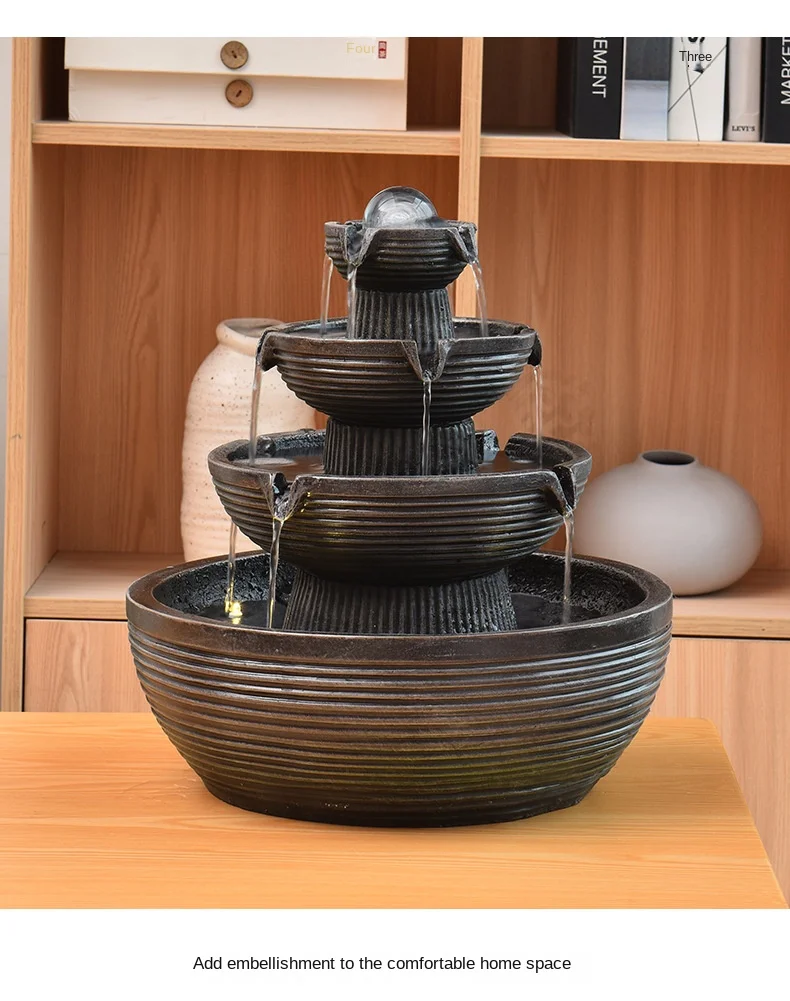 Modern Office Desk Humidifier Fountain Minimalist Circulating Water ...