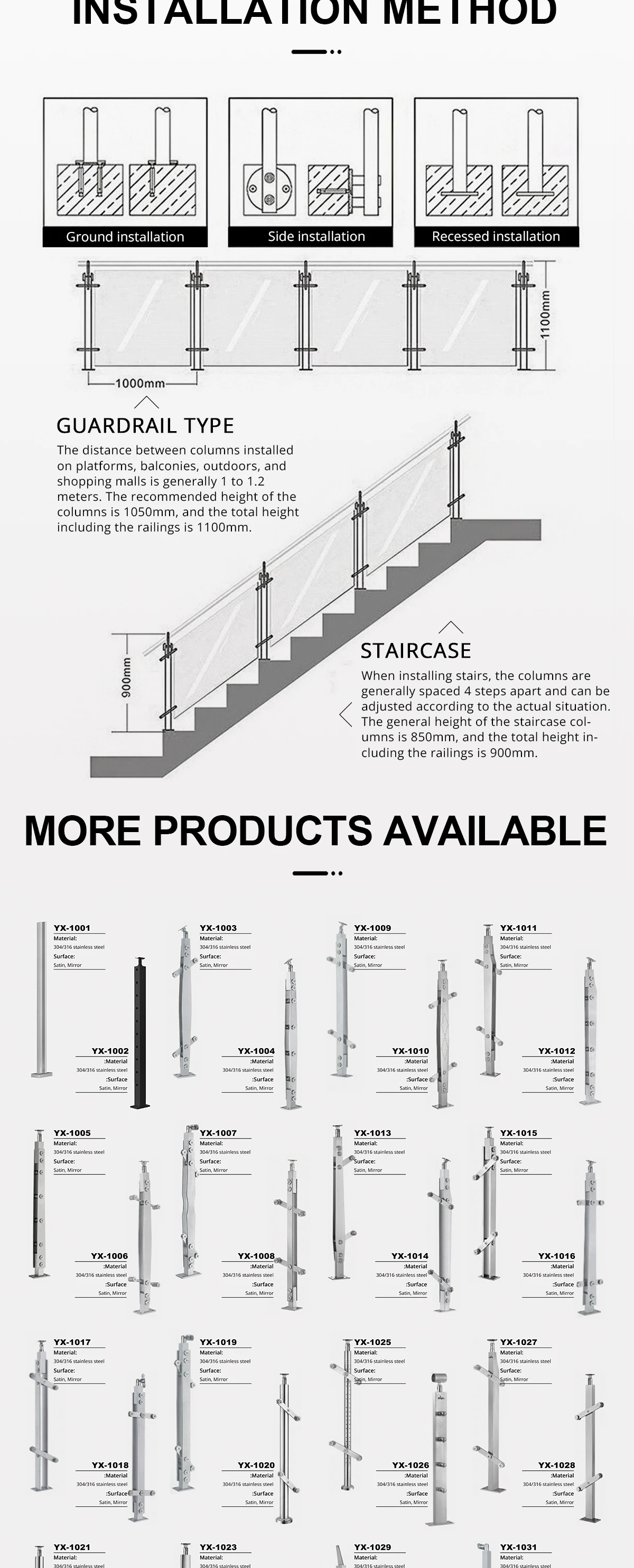 Exterior Inox Stair Railing System 304/316 Stainless Steel Staircase ...