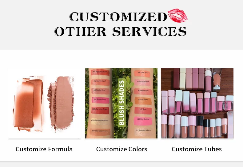 Customized Logo Cruelty Free Waterproof Blush Cream Makeup Liquid ...