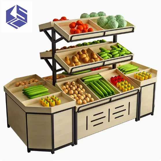 Fresh Supermarket Fruit Shelf Display Rack - Modelos De Estantes Para ...