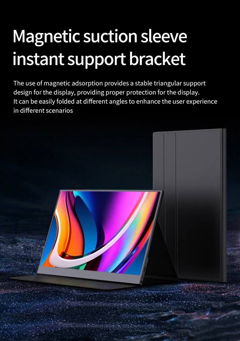 15.6 Inch Portable Monitor - 100% Srgb Display Quality