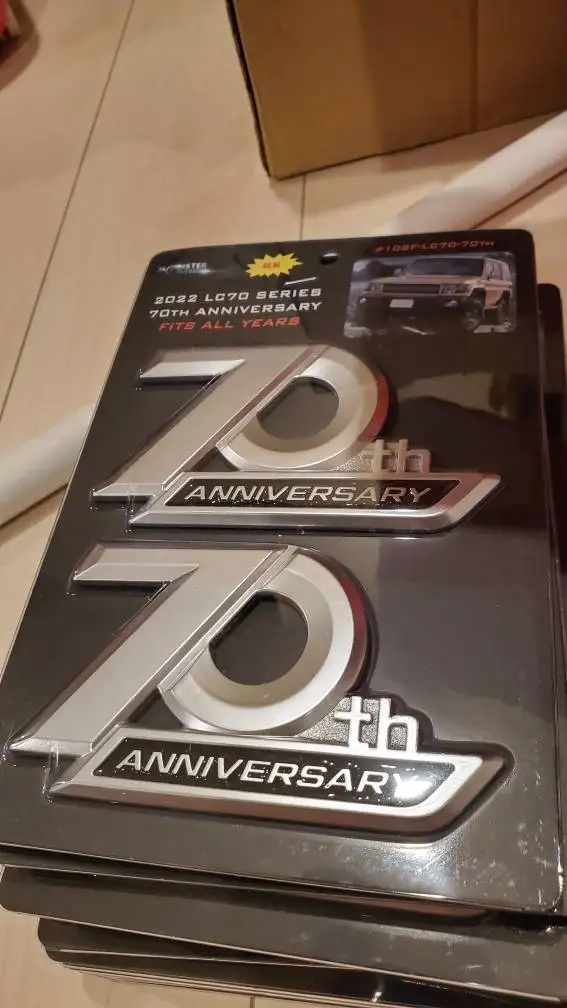 70th Anniversary Side Emblem Sticker For Toyota Land Cruiser 70 Lc76 ...
