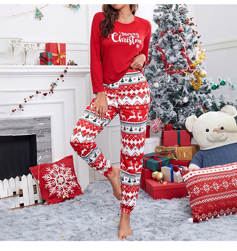 Christmas Pajamas Clothes Pajamas Sets for Family New Year Party Free ...