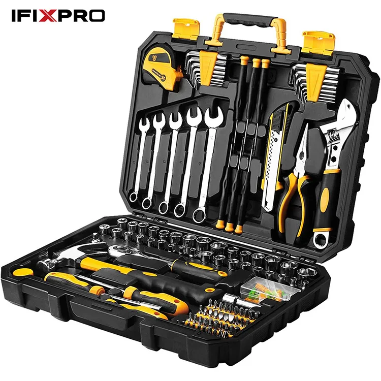 Ifixpro Garage Tool Set Mechanics Tool Set 158 Pcs Household Tool Kit ...