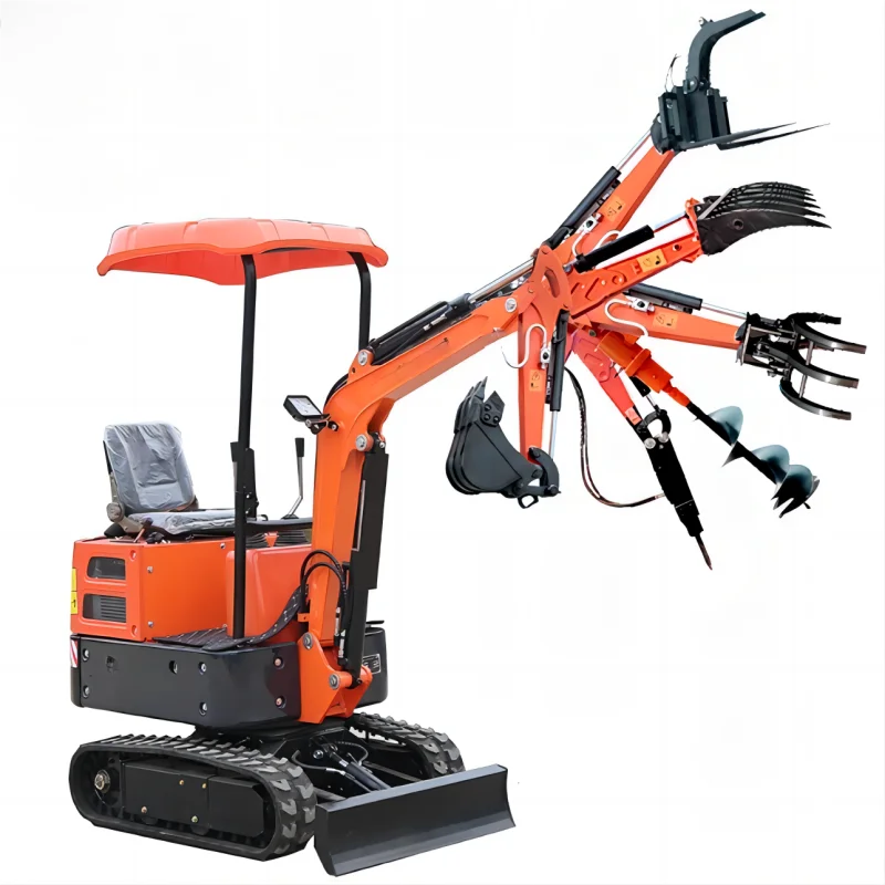 9kw/12.5 Hp Backhoe 0.8t Construction Digging Trenches Earthwork ...