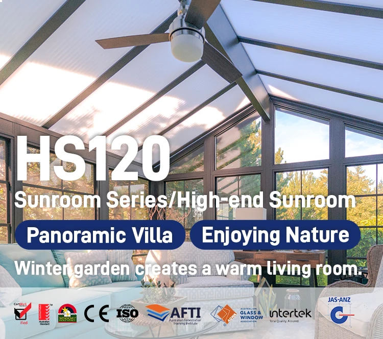 Balcony Free Standing Winter Garden Aluminum Frame Sunroom