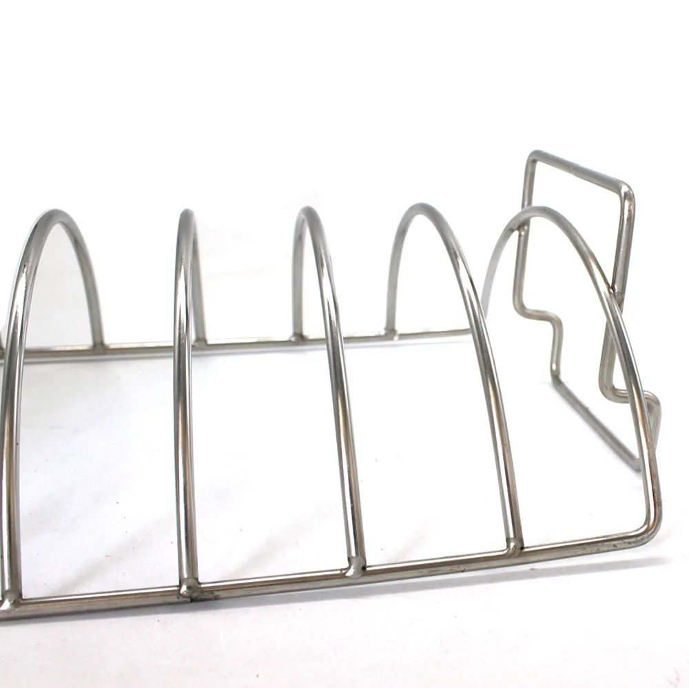 Large Stainless Steel Bbq Rib Rack Grill Smoking Roast Rack,Rib Holder ...