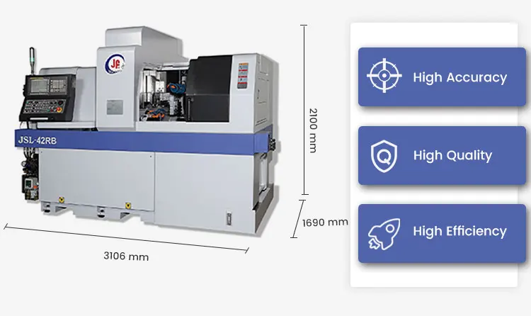 Flat Bed Lathe Cnc Lathe Jsl-42rb Swiss Type Cnc Lathe Machine With Servo Spindle - Buy Cnc ...