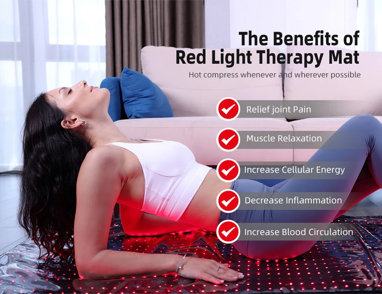 Redfy Red Light Therapy Leg Back Yoga Pads - Full Body
