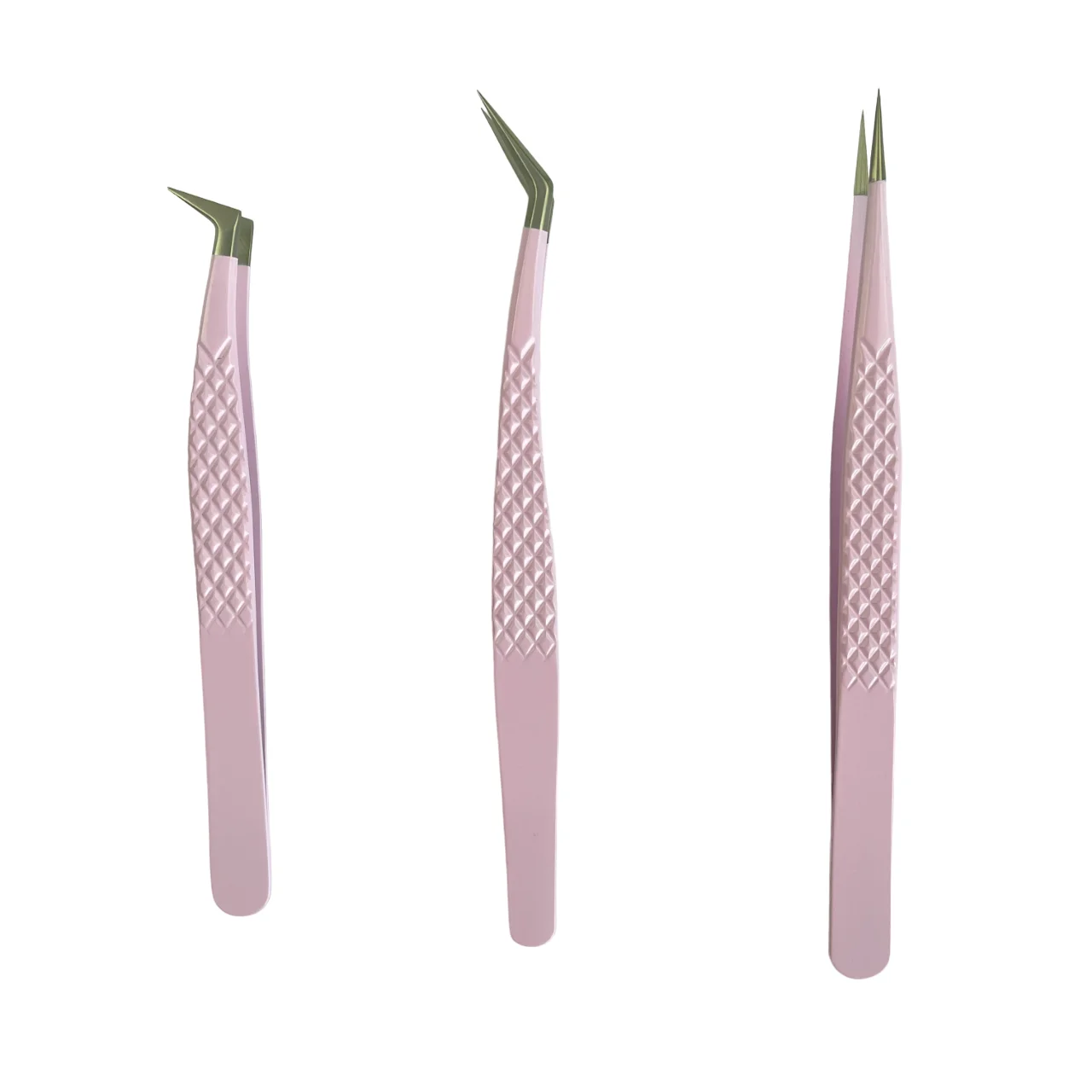 Private Label Purple Pink Stainless Steel Lash Tweezers For Eyelash ...