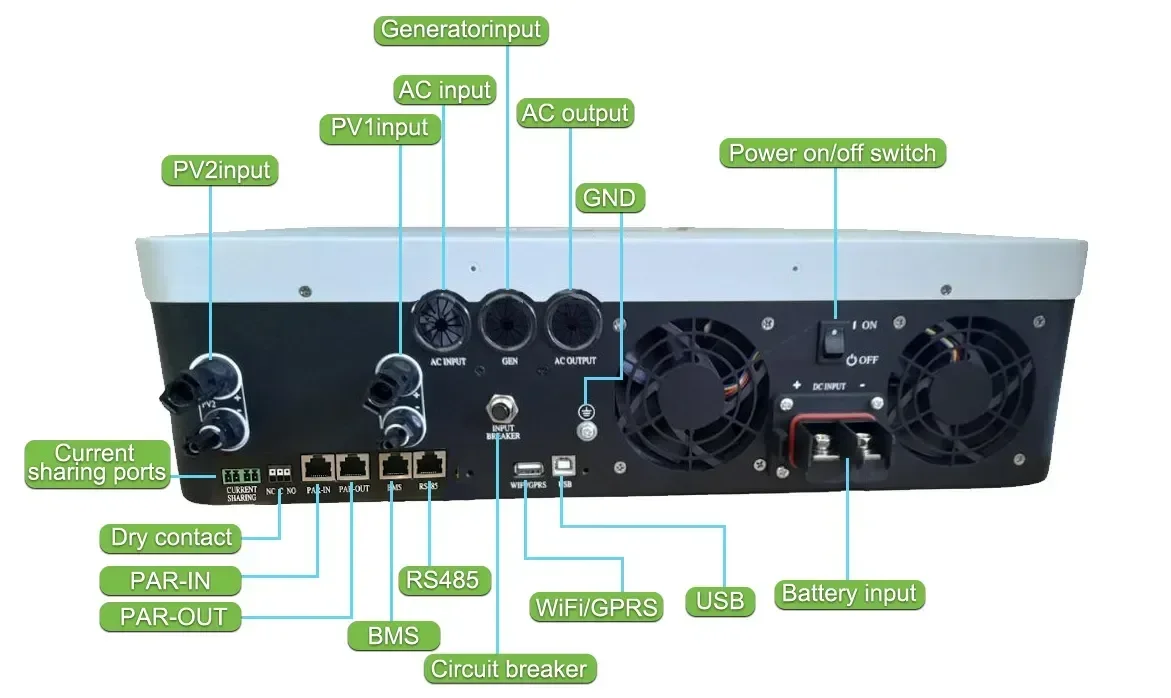 Growatt SPF 6000 ES Plus 6kw Sofar Hybrid Inverter 1 Phase