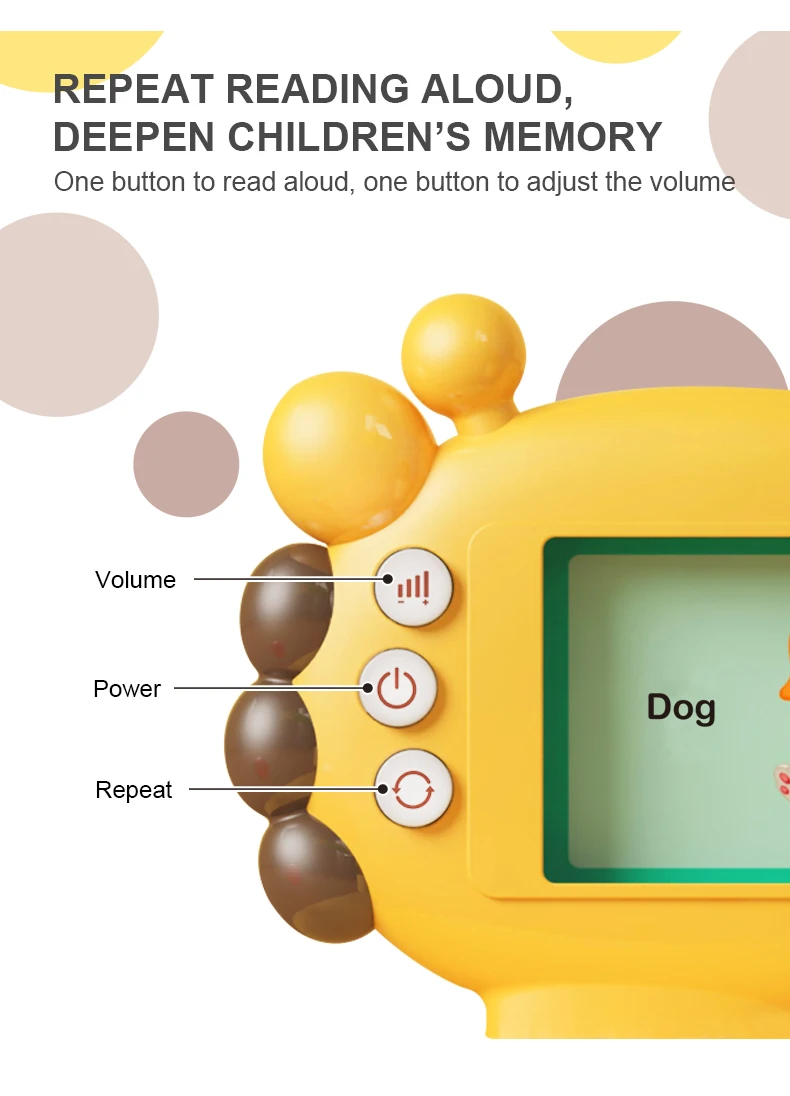 Baby Preschool Educational Toy English Word Reader Y Card Inserter Kids ...