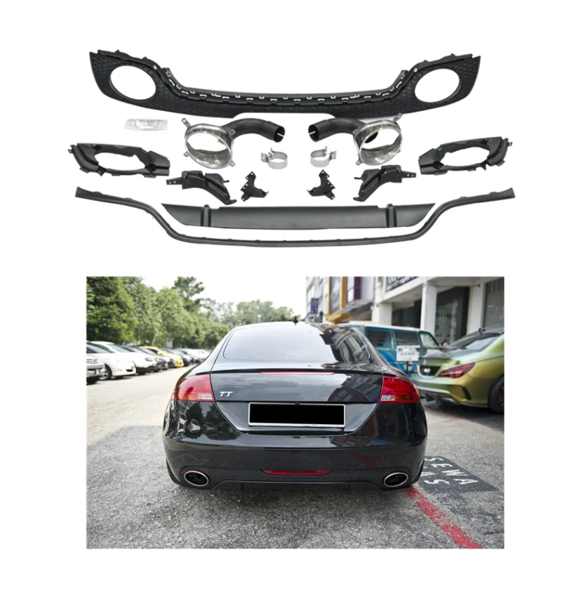 TTRS Style Rear Bumper Lip for Audi TT MK2 2008-2014