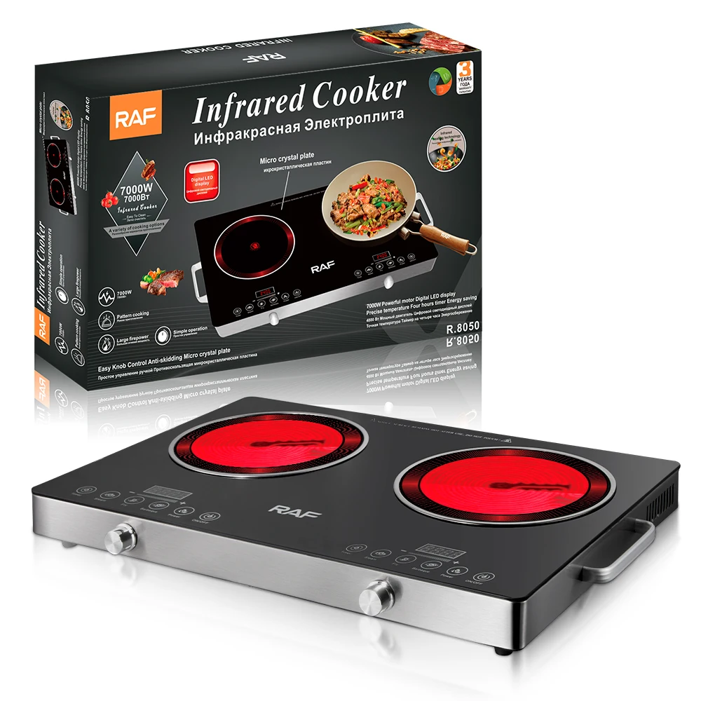 RAF Quality 7000W 2 Burner Cooktops - Double Induction Cookers